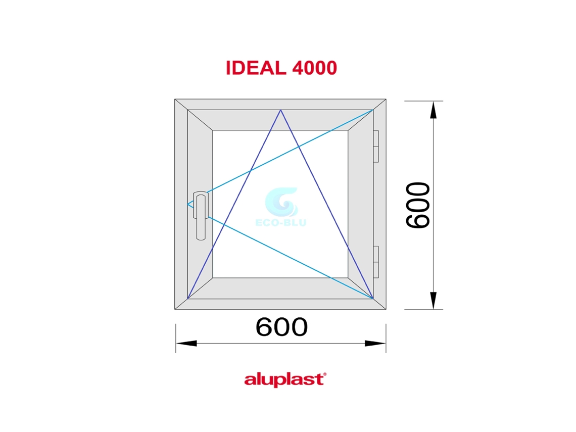 Janela Pvc 600 Mm X 600 Mm Carvalho Dourado Oscilobatente Direita Vidro ...