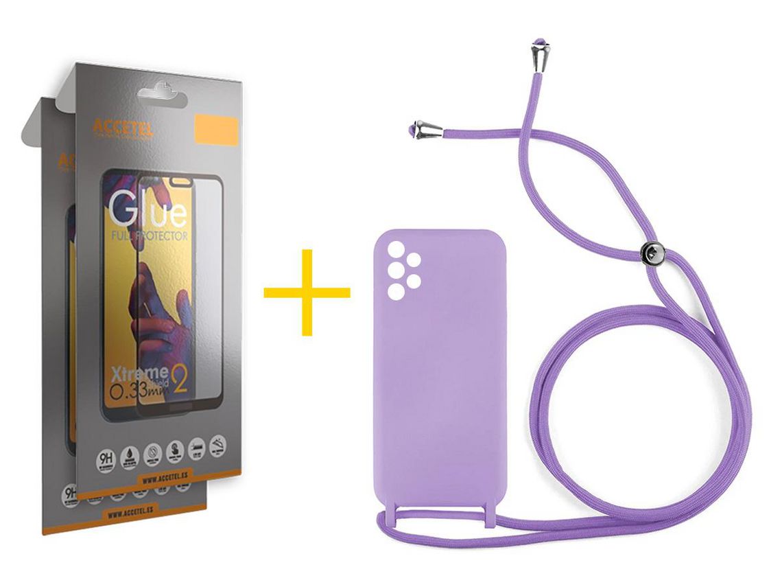 Pack 2 x Película de Vidro Temperado Full + Capa ACCETEL Samsung Galaxy ...