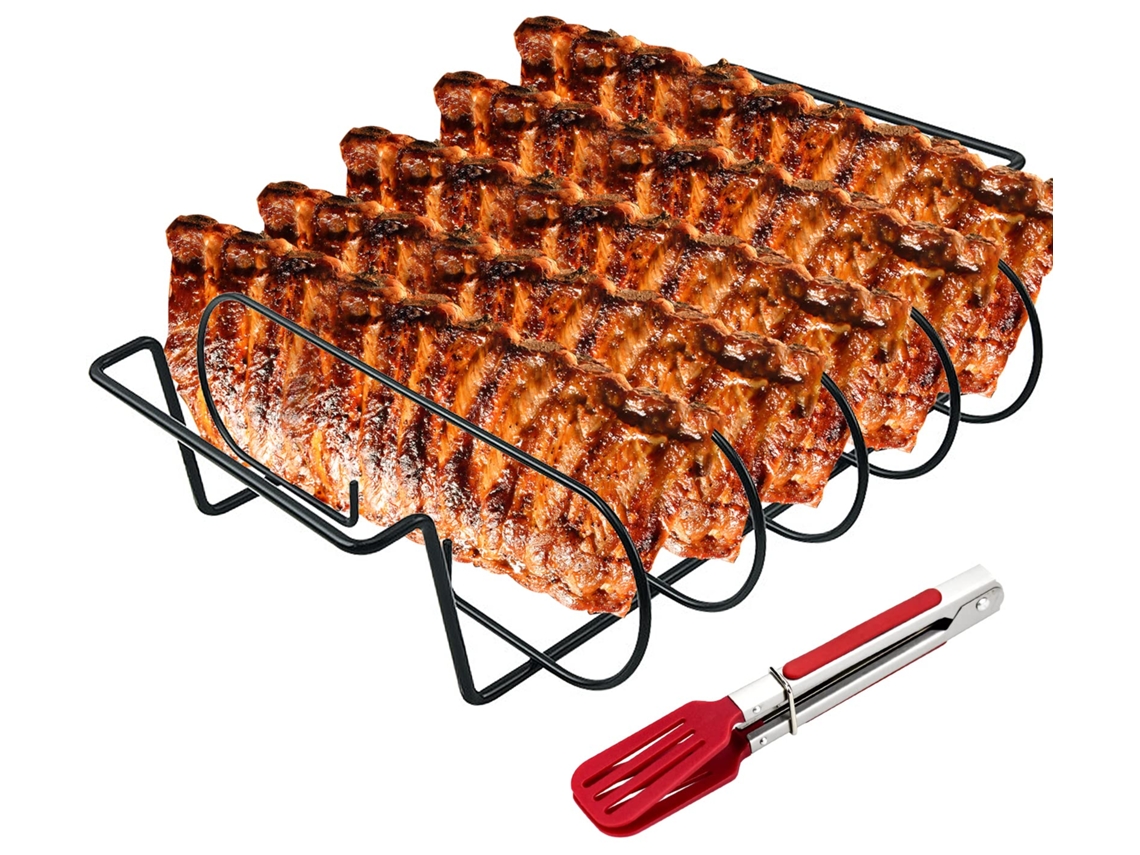 Rack de Costela para Churrasco WT-33 com Escova de Metal Antiaderente ...