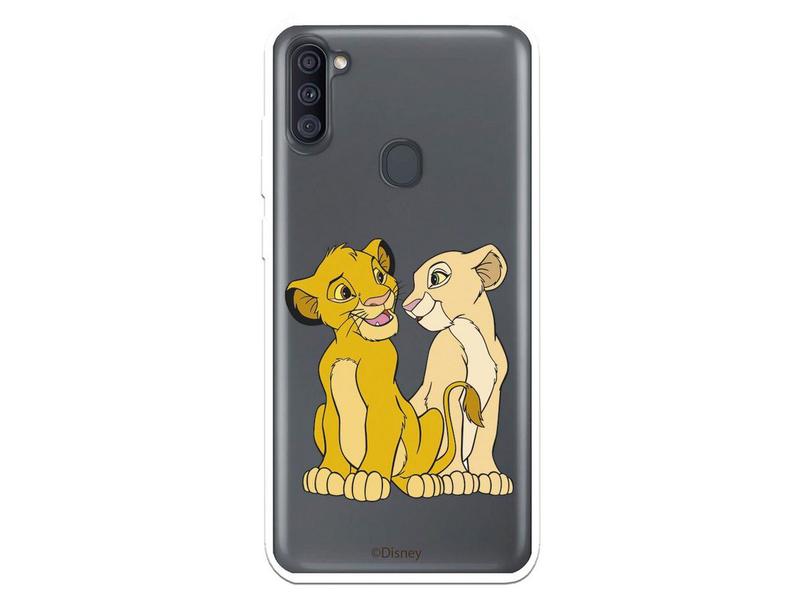 Capa para Samsung Galaxy A11 Oficial da Disney Simba e Nala Silhueta ...