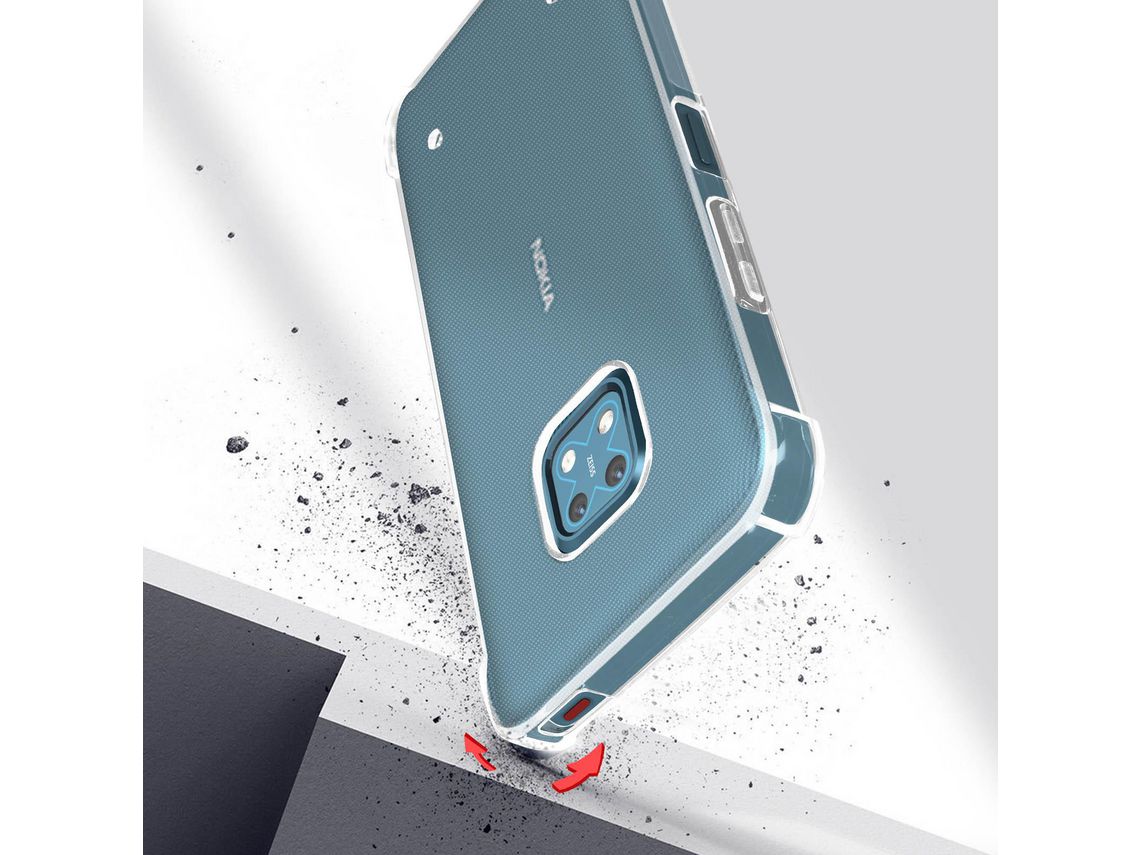 Pack de protecção Nokia XR20 capa macia e vidro temperado Transparente ...