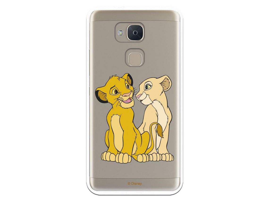 Capa Oficial Disney Simba e Nala Transparente para Bq Aquaris V Plus ...