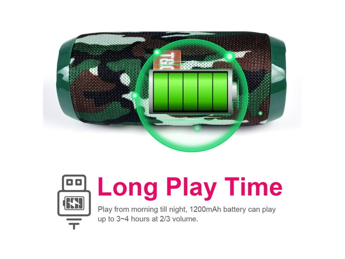 Colunas Samuriron Portátil Bluetooth Ao Ar Livre Coluna Sem Fio À Prova ...