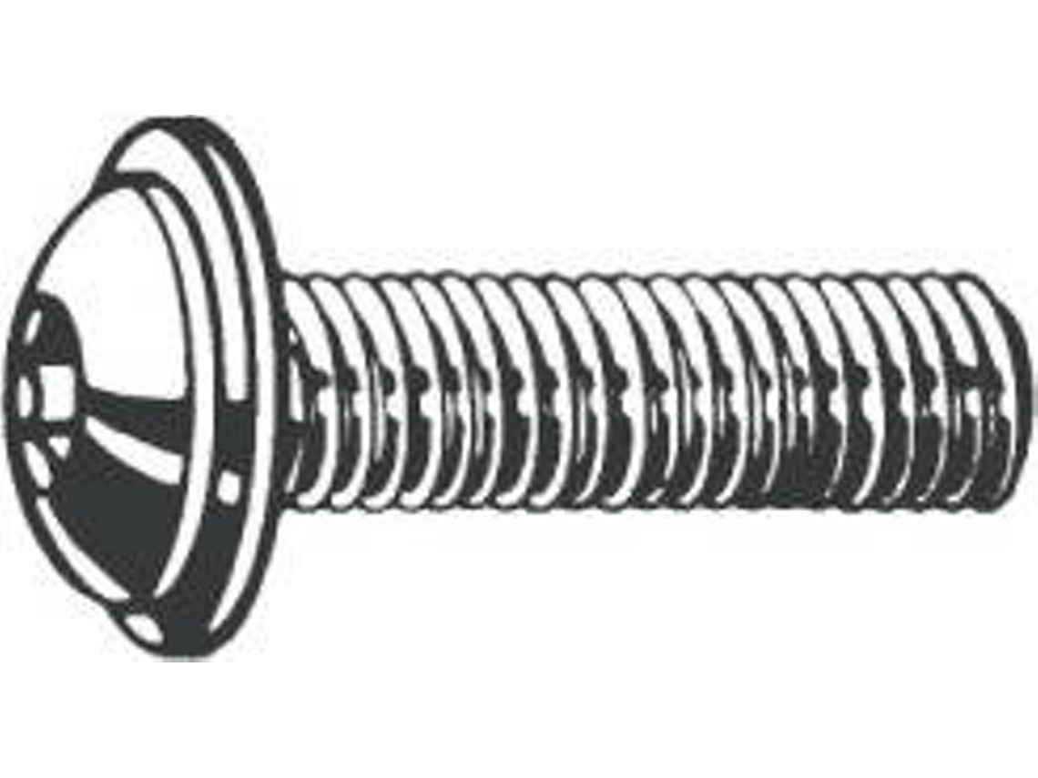 Parafuso CHEMITOOL Sextavo Interior Cabeça Oval Flange ISO 7380 M6x30 ...