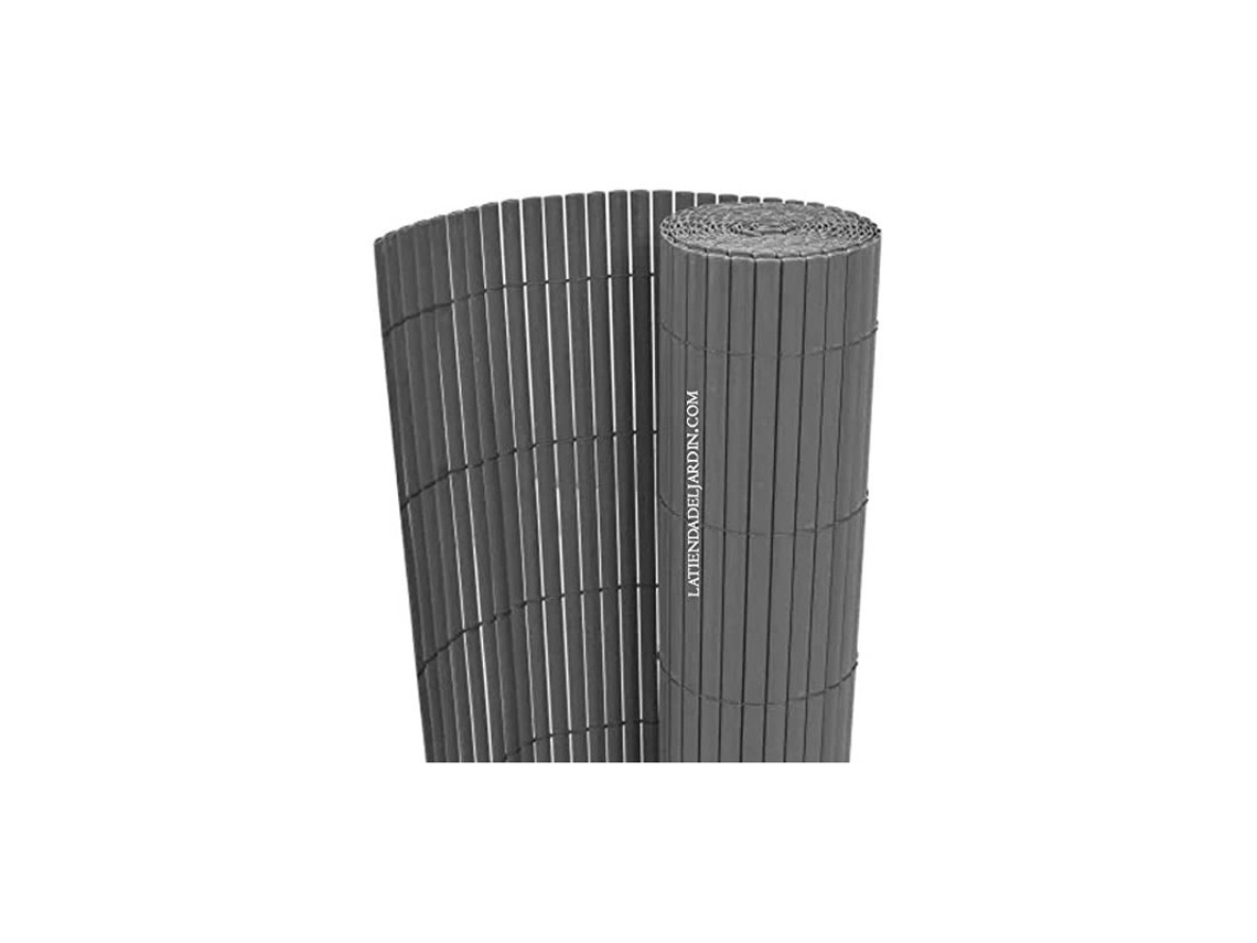 Tela de ocultação em PVC de caniço 1,5 x 3 m, cinza antracite, dupla ...