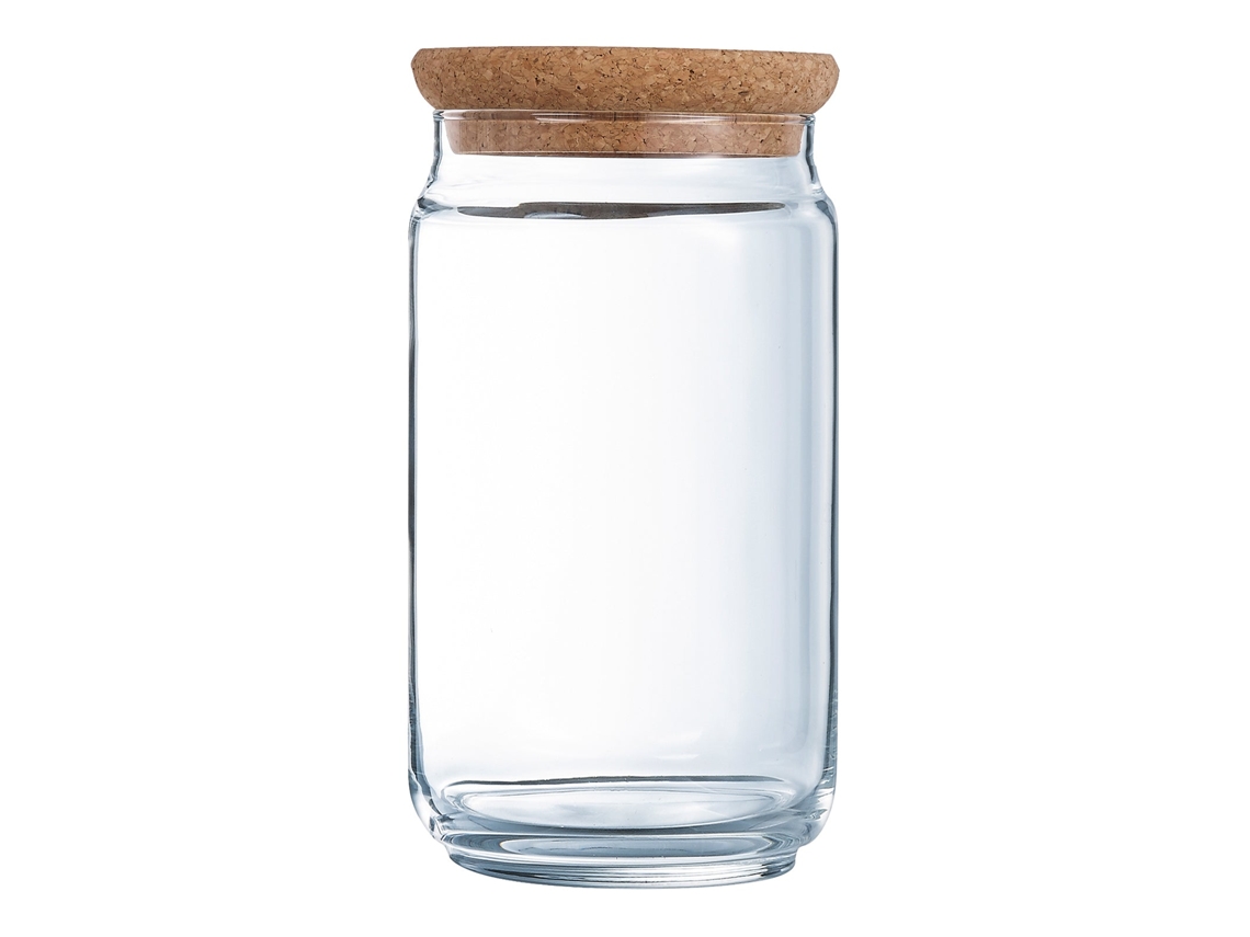 Recipiente Hermético Redondo En Vidrio com Tampa De Cortiça LUMINARC ...
