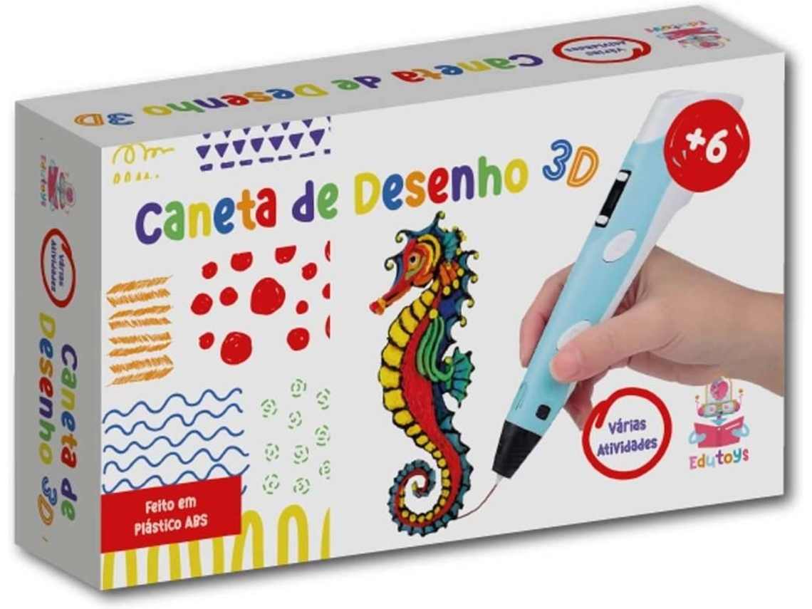 Brinquedo Criativo EDUTOYS Caneta de Desenho 3D (Outlet Grade A - Idade Mínima: 6 Anos - 1 ...
