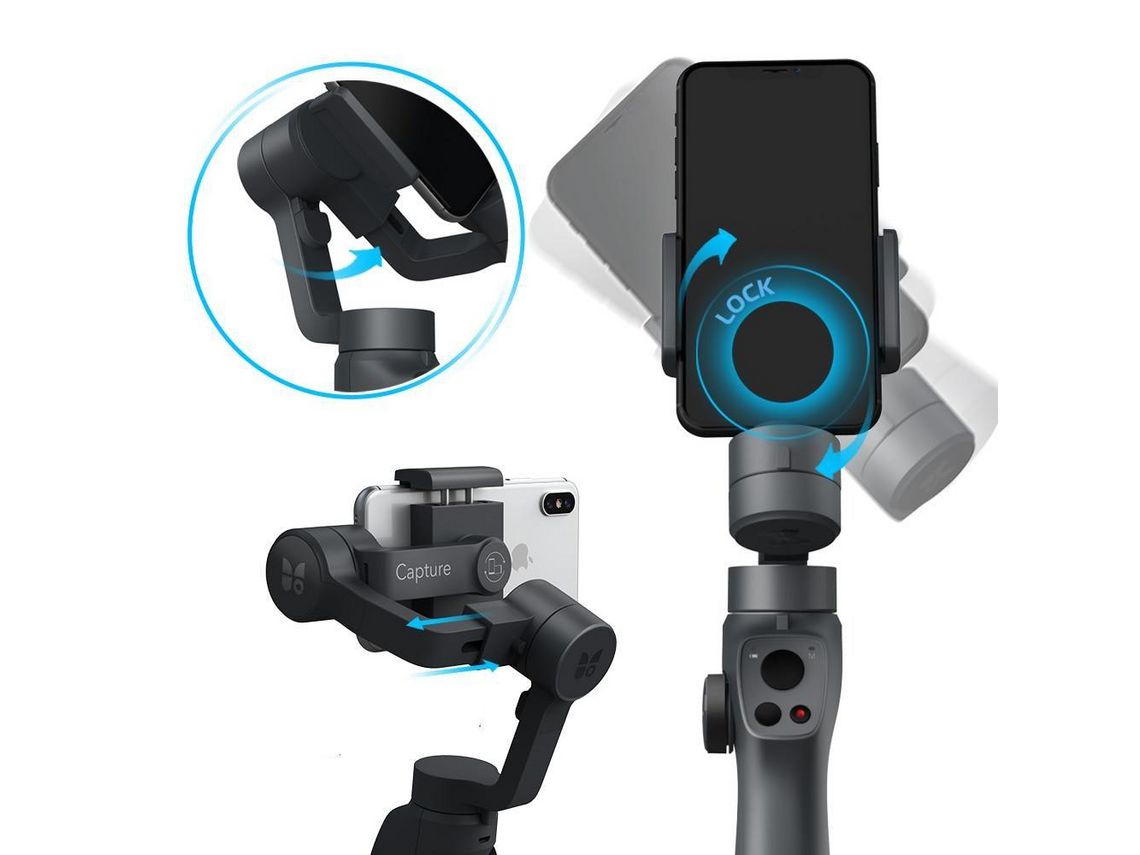Estabilizador Gimbal Profissional Suave para Smartphone Android Celular ...