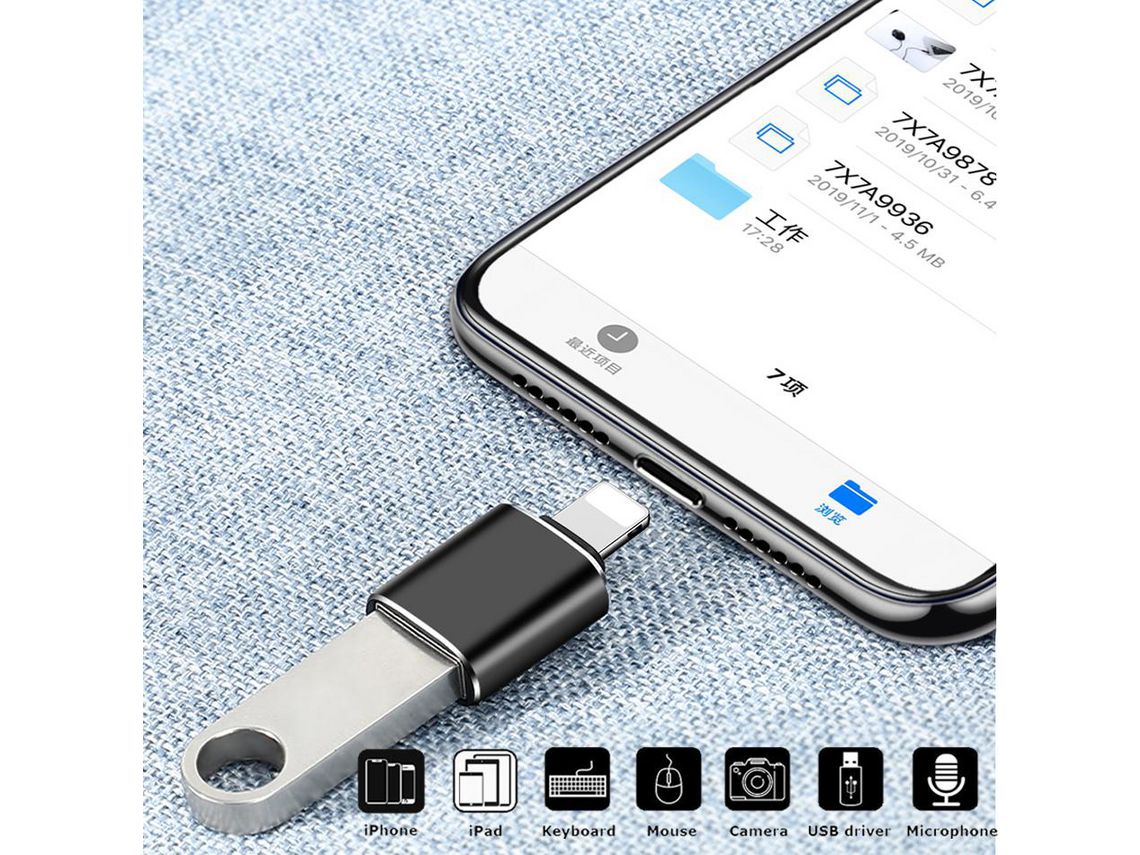 Adaptador Otg para Iphone para Iphone 11 X 8 7 6 Plus Ipad Air Pro Mini ...