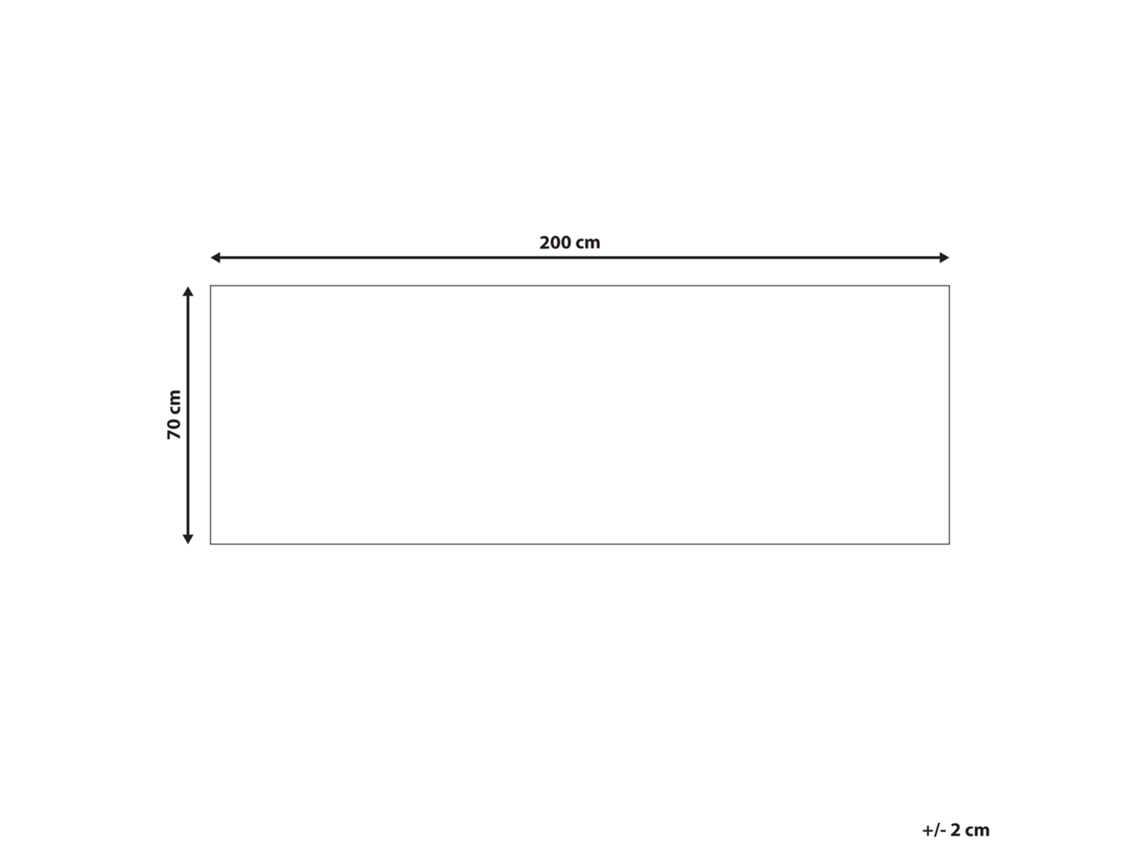 Tapete BELIANI Midalam (Poliéster - Azul - 70 x 200) | Worten.pt