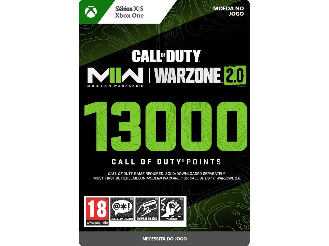 Cartão Xbox Call Of Duty Points 13000 Points (Formato Digital) | Worten.pt