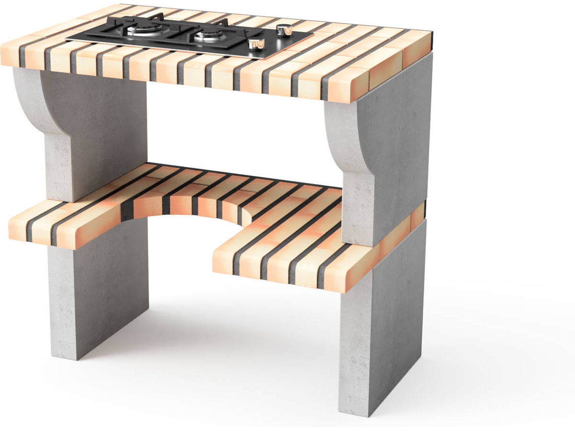 Modulo com placa a gas MOVELAR Bailen Plus Cinzento e tijolo matizado | Worten.pt