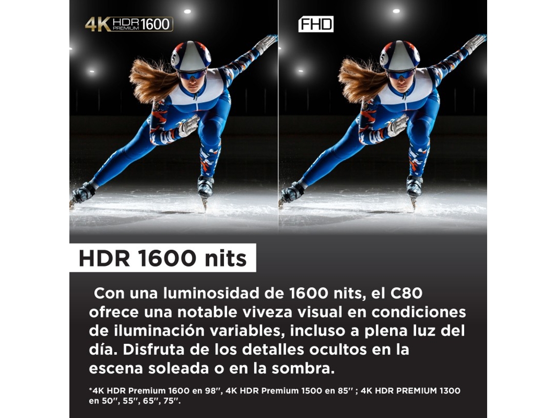 TV TCL 98C805 (98'' QLED Mini LED 4K SMART TV GOOGLE) | Worten.pt