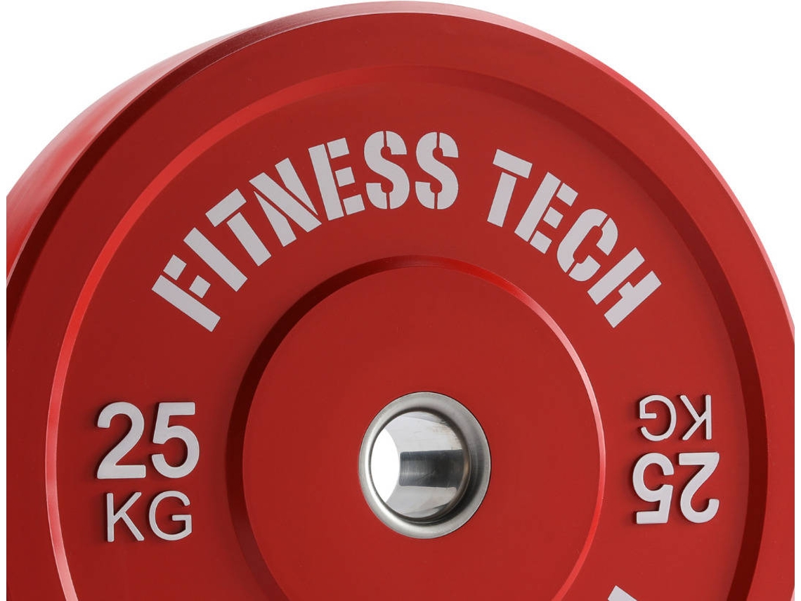 Disco FITNESS TECH Plate Vermelho (25 kg) | Worten.pt