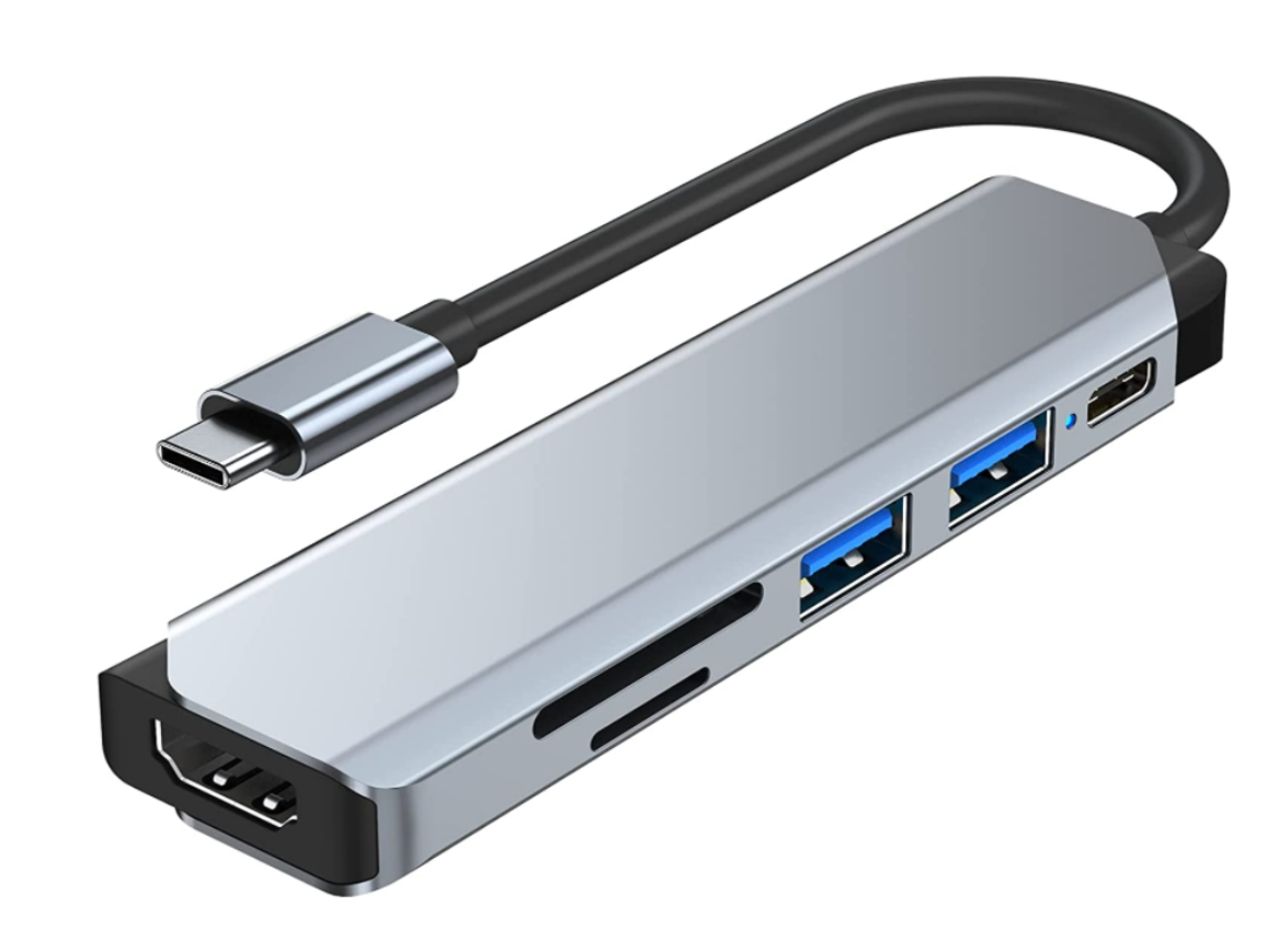 Adaptador Hub Usb C Multiport Adapter 6 In 1 Type C CHRONUS HDMI0214-Y1 ...