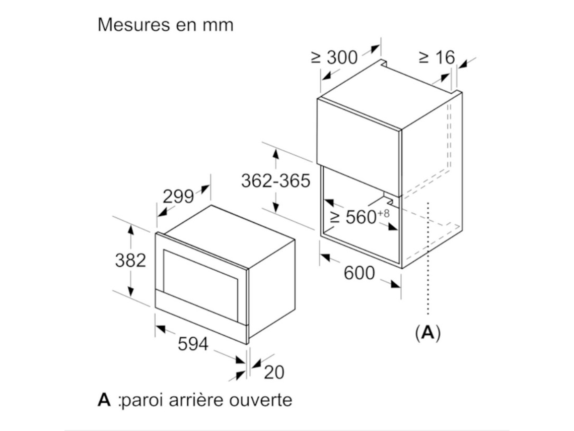 Micro-ondas Encastre BOSCH bfr634gw1 (21 L - Branco) | Worten.pt