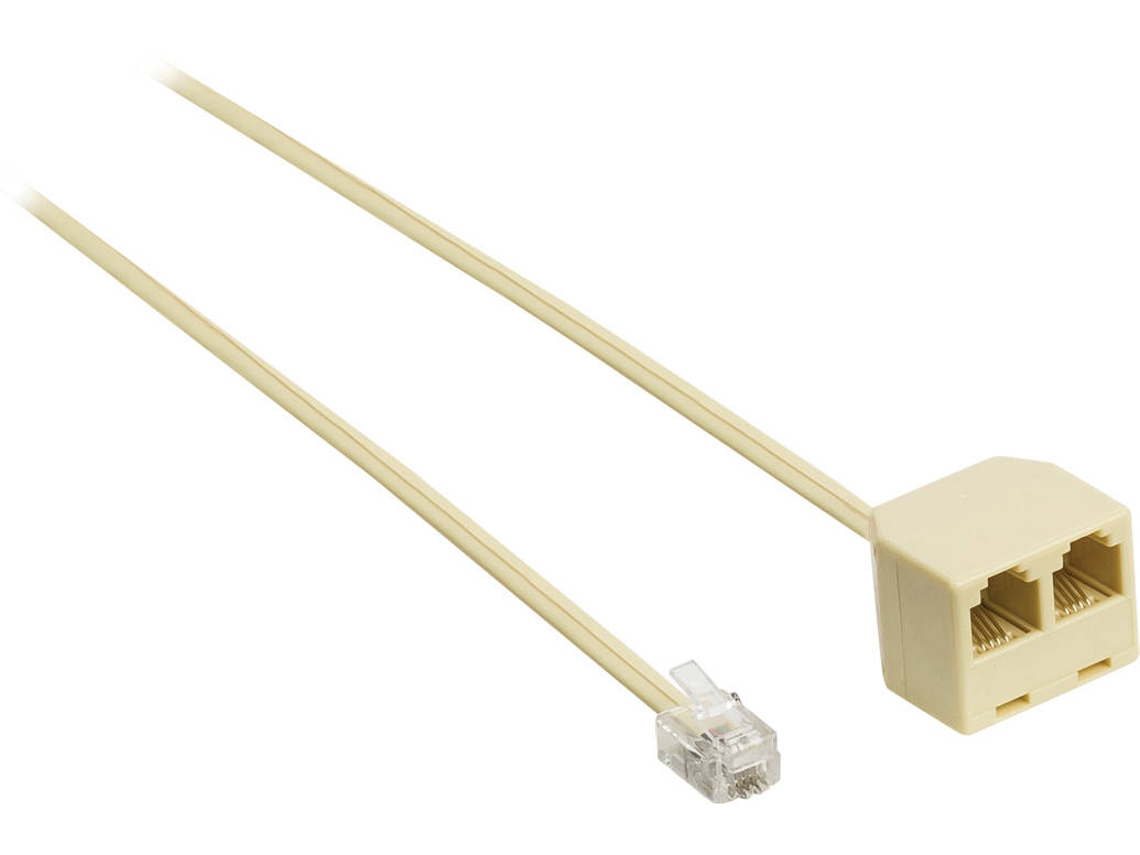 Cabo telefónicos VALUELINE RJ11 - 2x RJ11, 2m | Worten.pt