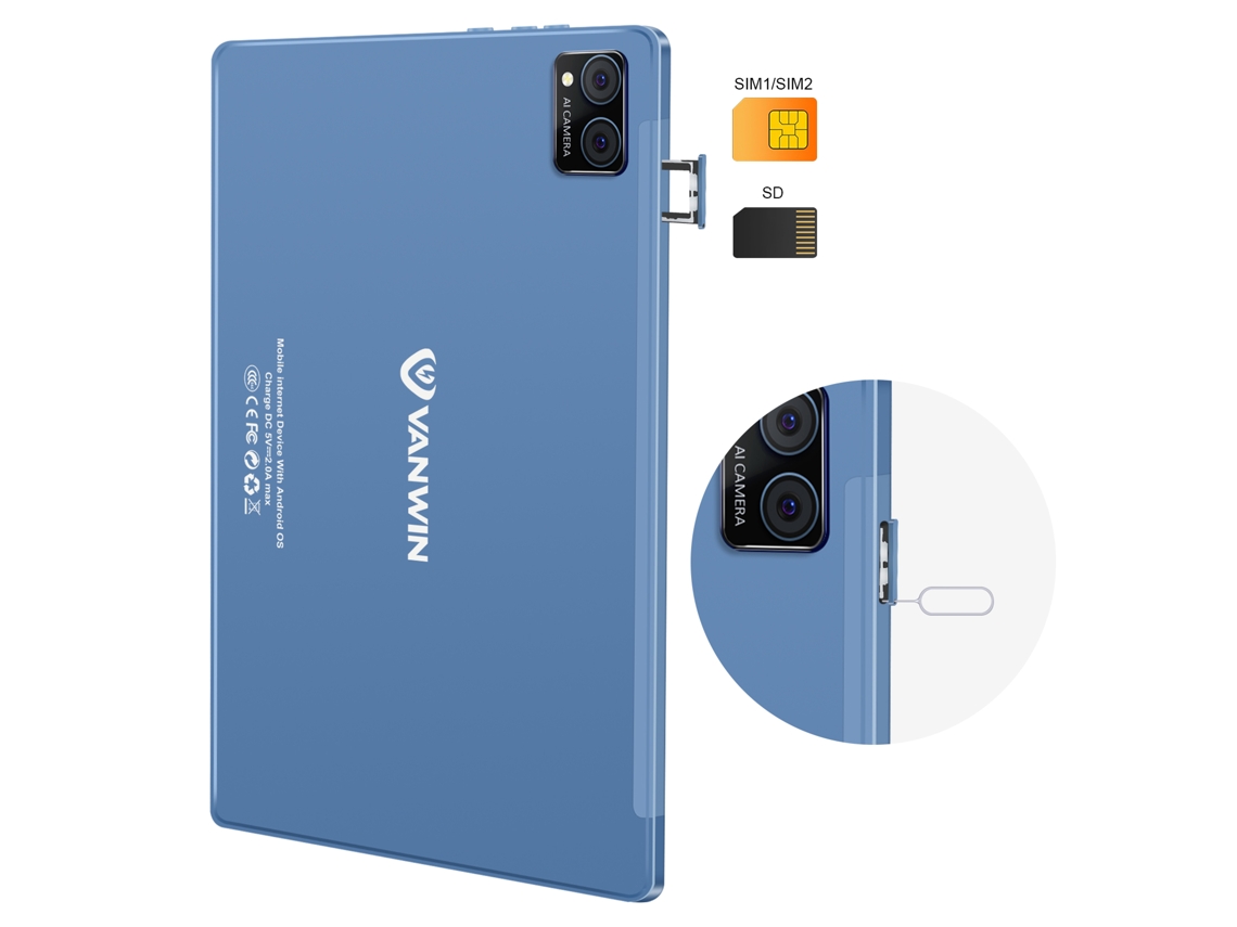 Tablet VANWIN V5 Teclado Bluetooth Capa Caneta 10,36'' 64 Gb 4 Gb Ram ...