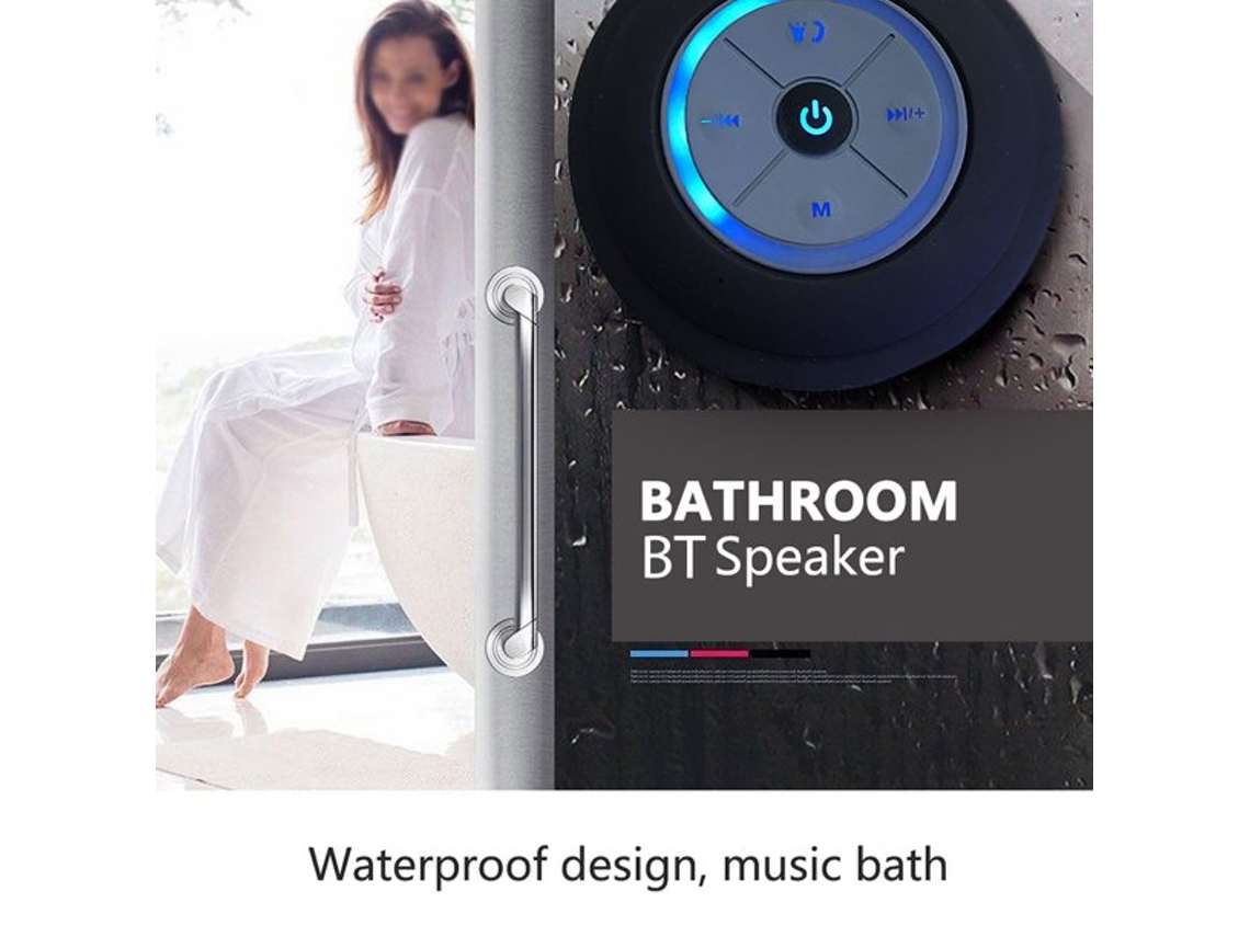 Coluna de Chuveiro Sem Fio Ipx4 Colunas Portáteis À Prova D'Água com ...