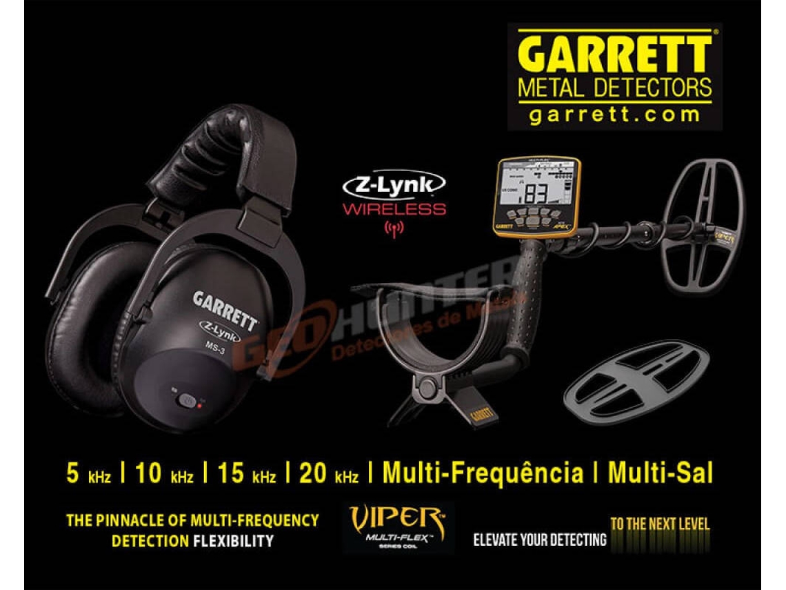 Detetor de Metais GARRETT ACE APEX 8,5x11'' c/ Auscultadores GARRETT MS-3 | Worten.pt