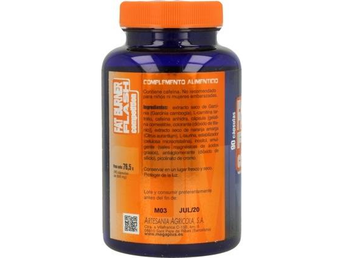 Suplemento Alimentar MEGA PLUS Queima Gorduras Flash Competition (90 cápsulas de 850mg) | Worten.pt