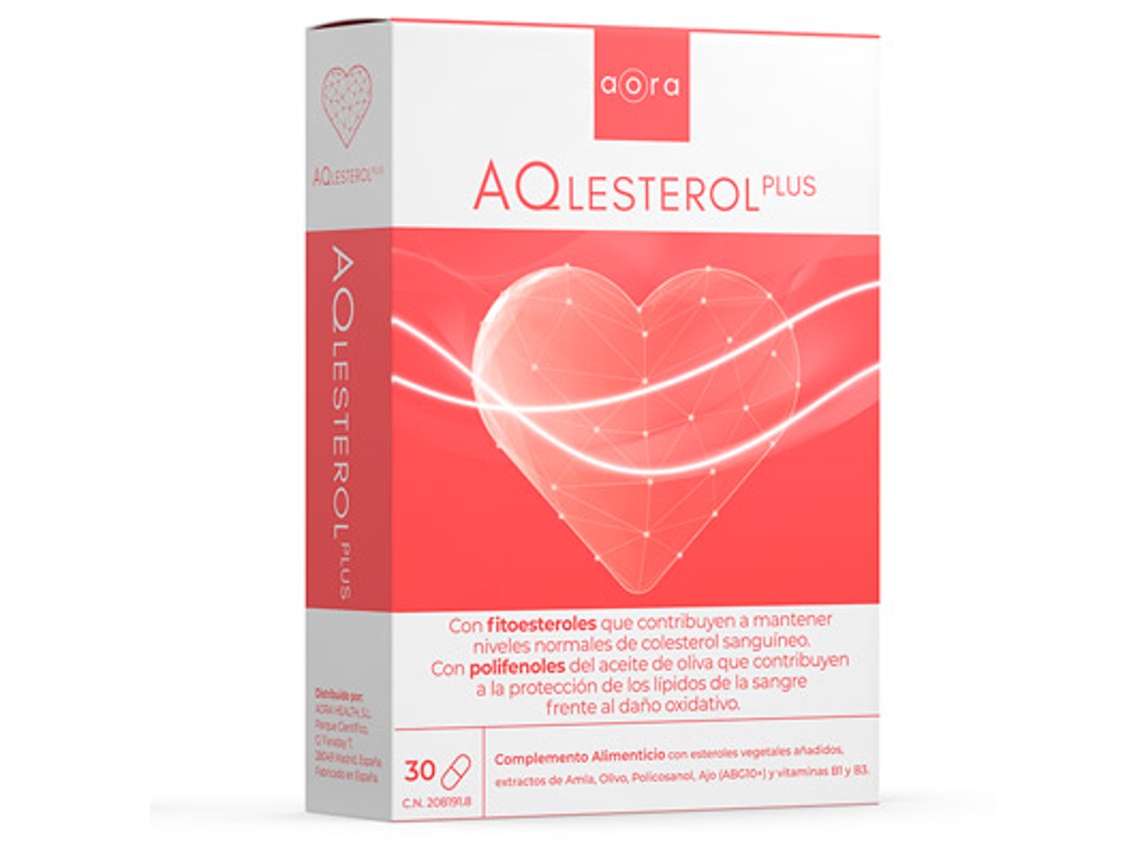 Suplemento Alimentar AORA HEALTH Aquolesterol (30 Cápsulas) | Worten.pt
