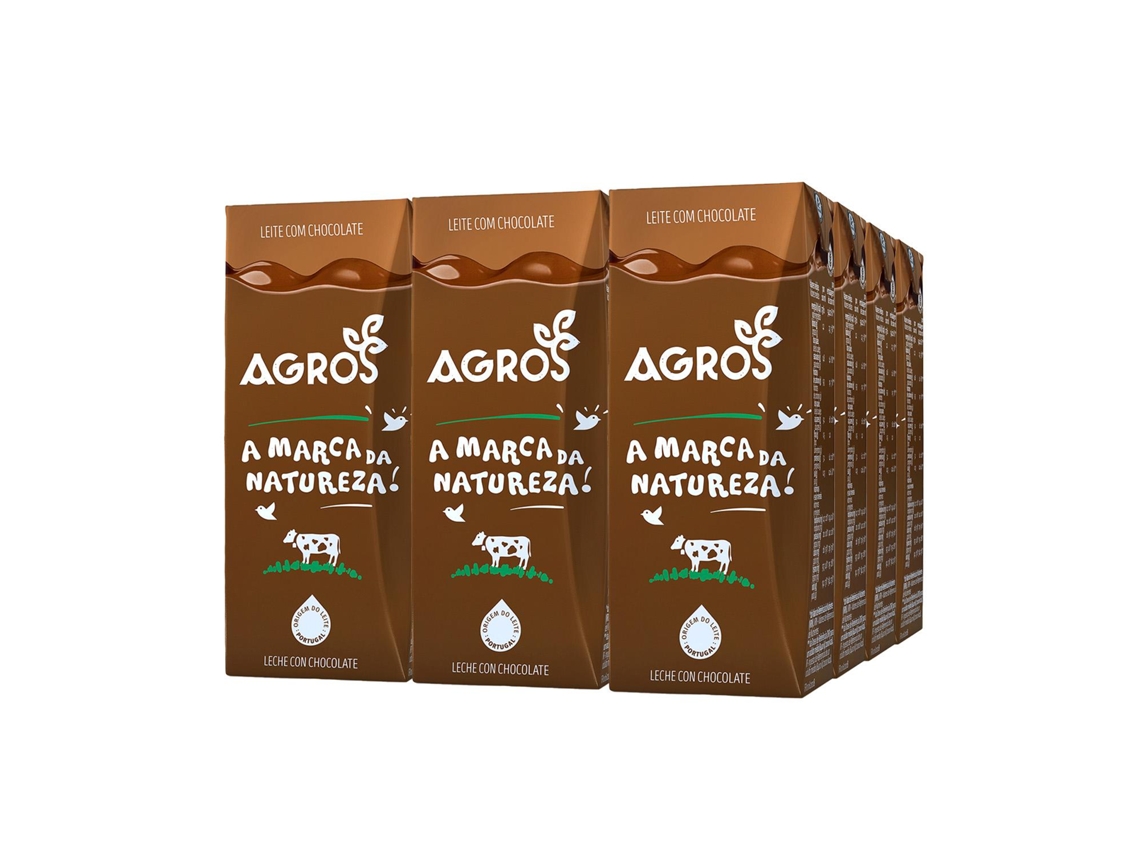 Agros Leite Com Chocolate 200 Ml 12 Unidades | Worten.pt