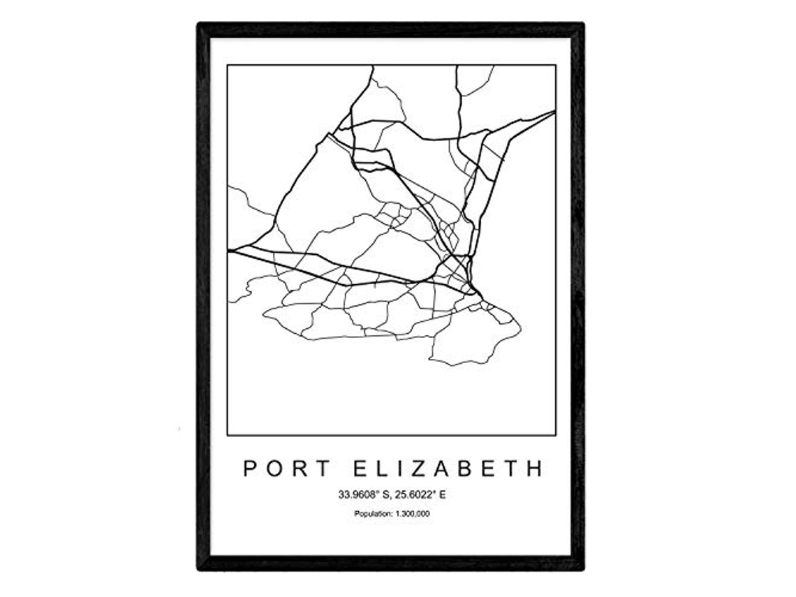 Póster NACNIC Mapa Port elizabeth (A4) | Worten.pt