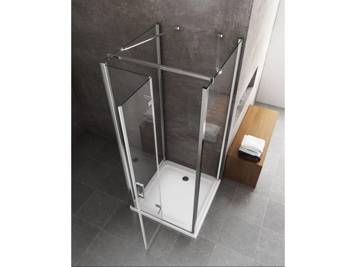 Cabine de Duche GIORGY Duche De 3 Lados com Apertura Abatible e Dos ...