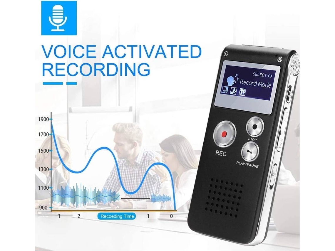 Mini Gravador de Voz para Palestras Reuniões e Aulas Dispositivo de ...