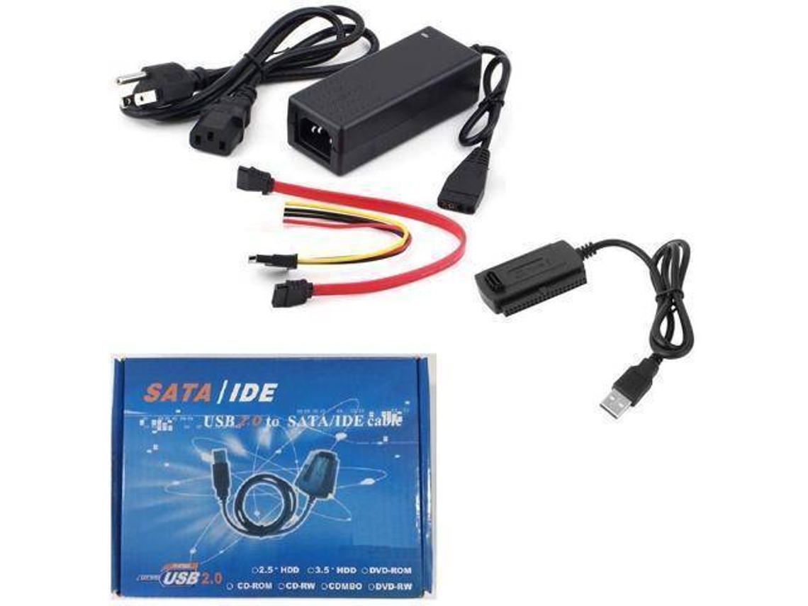 Conversor de disco rígido Q-SNEAK USB 2.0 IDE SATA S-ATA 2.5 3.5 HDD SSD | Worten.pt