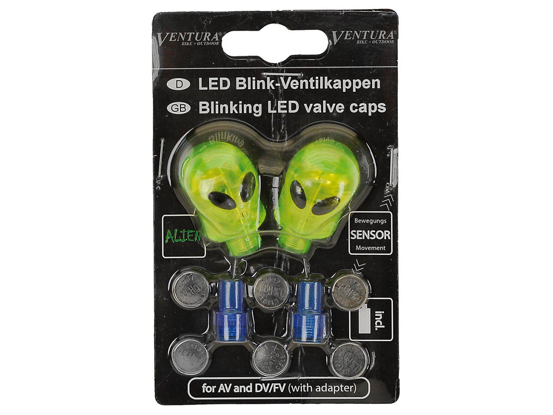 Ventura Alien Blinking Led Valve Cap Pair | Worten.pt