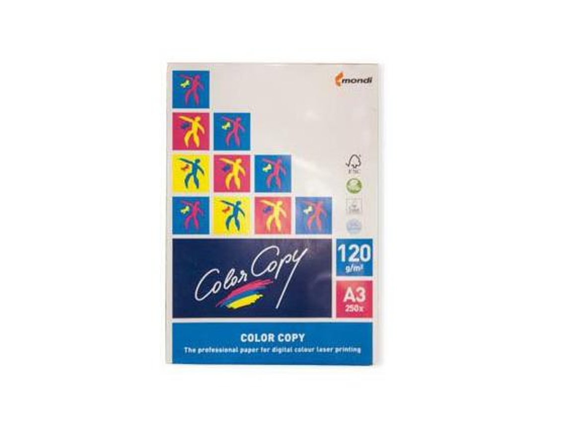 Papel Color Copy Brilhante A3 250 Fls 120 Grs | Worten.pt