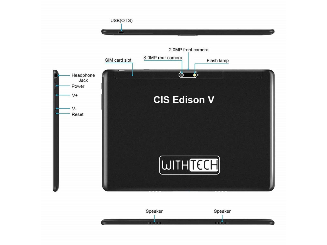 Tablet WITHTECH CIS Edison V (10'' - 6 GB - 64 GB RAM - Wi-Fi+3G ...