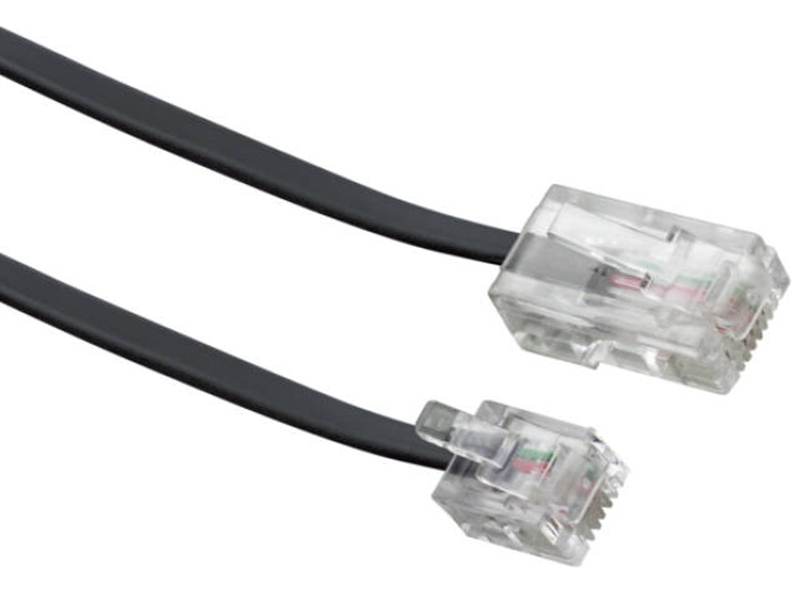 Cabo de Rede SCHWAIGER (RJ11 - RJ45 - 3 m - Preto) | Worten.pt
