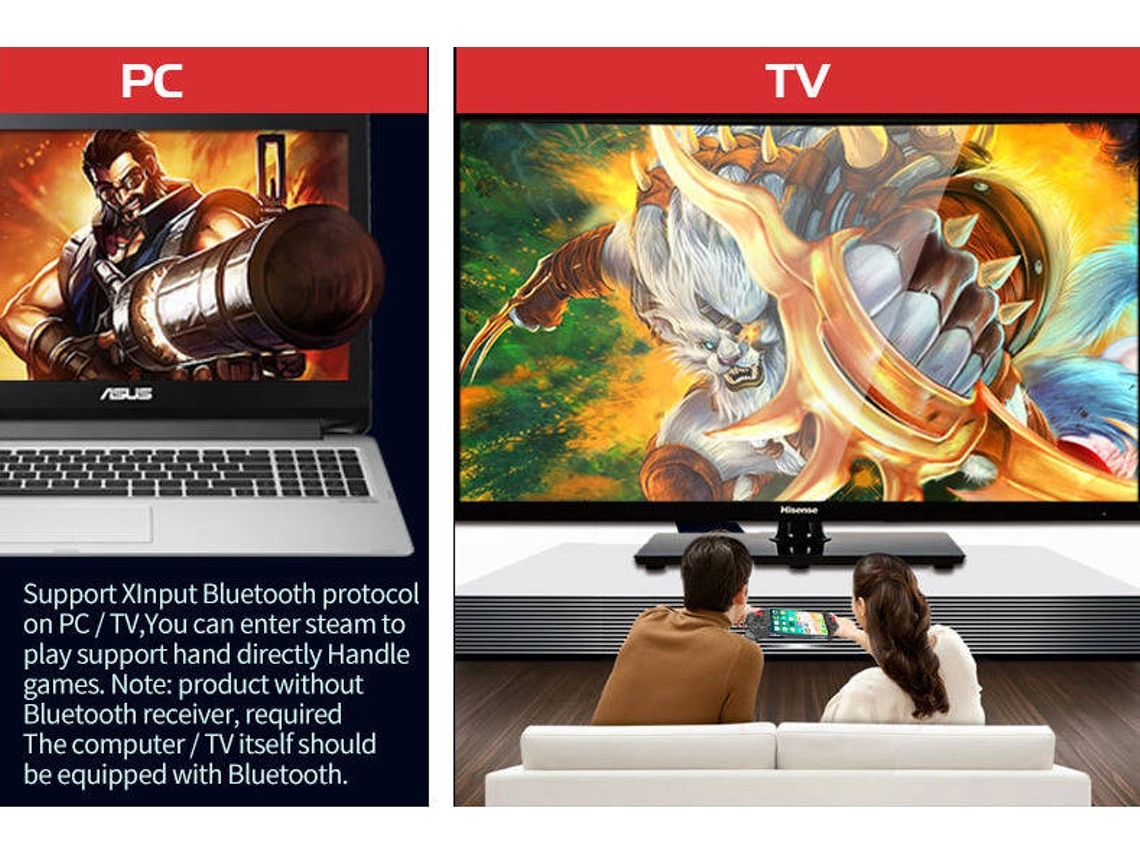 Bluetooth Mobile Game Controller para Iphone / Android / Pc ...