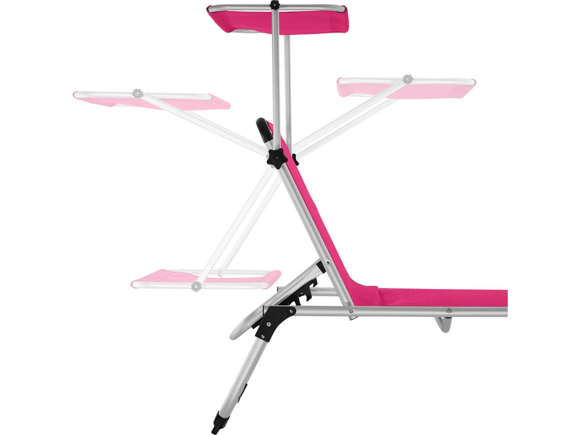 Espreguiçadeira TECTAKE Aurelia (Rosa - Alumínio - 198x60.5x111 cm ...