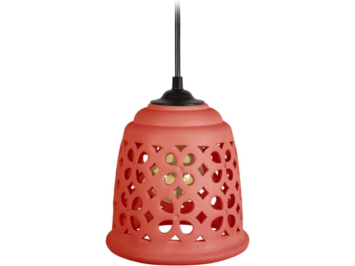 Candeeiro de Suspensão TOSEL Loulé Vermelho | Worten.pt