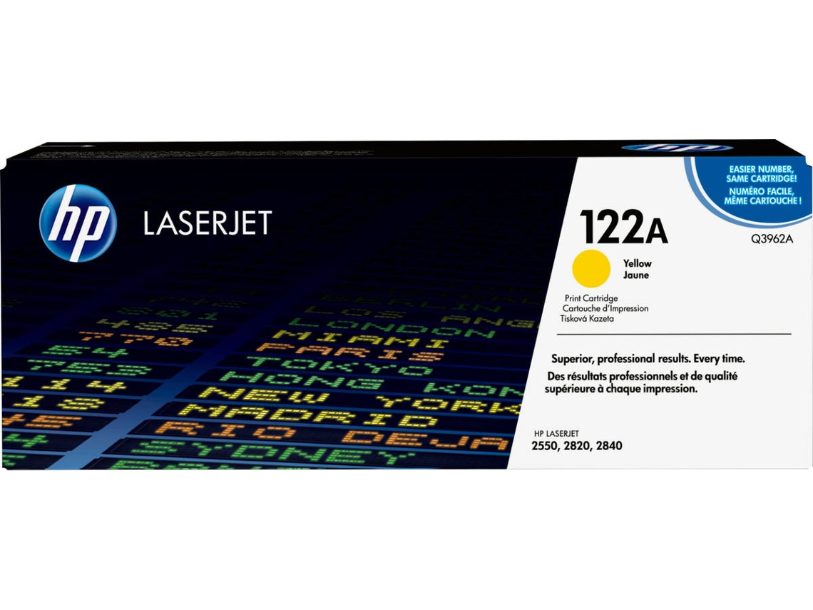 Toner HP LaserJet Original 122A Amarelo (Q3962A) | Worten.pt