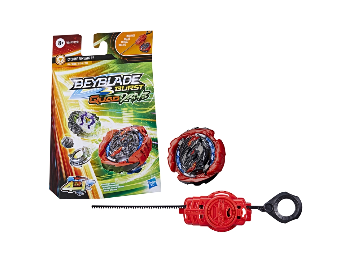 Beyblade Burst Quaddrive - Kit Inicial Cyclone Roktavor R7 (8 anos ...