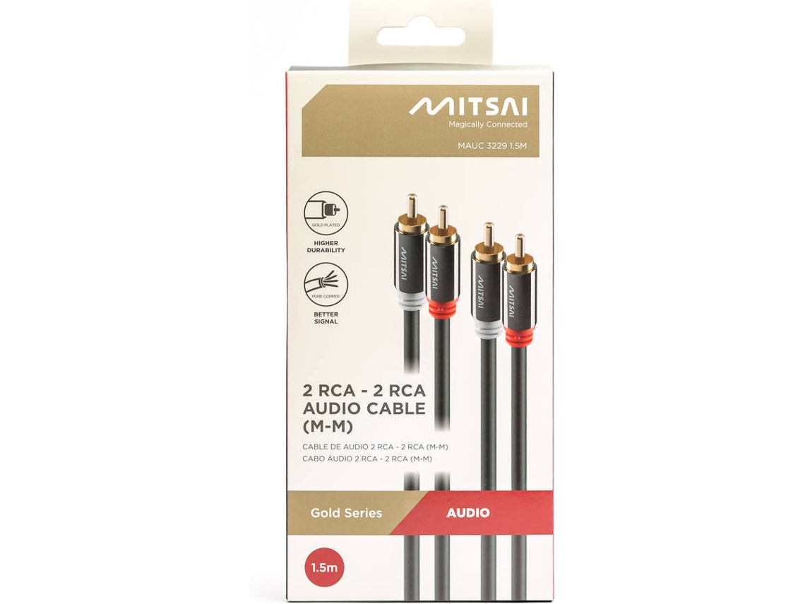 Cabo Audio MITSAI MAUC 3229 (M-M - RCA - 1.5 m) | Worten.pt