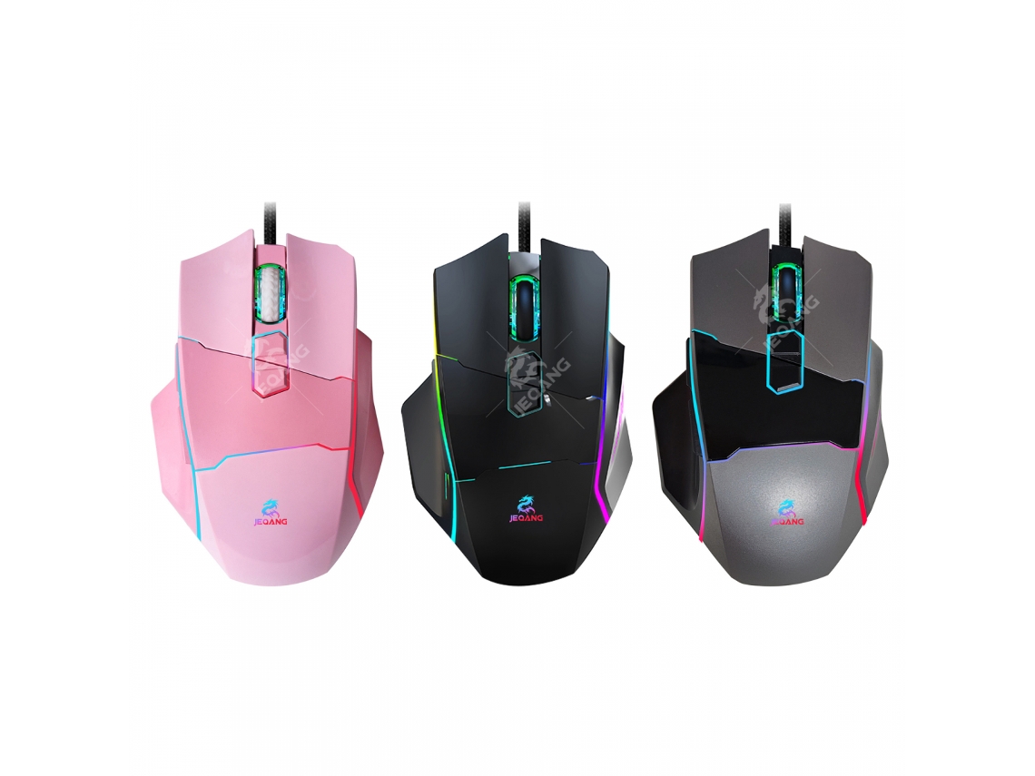 Novo 8D Chicken Mouse Dpi Ajustável Usb Com Fio De Sete Cores ...