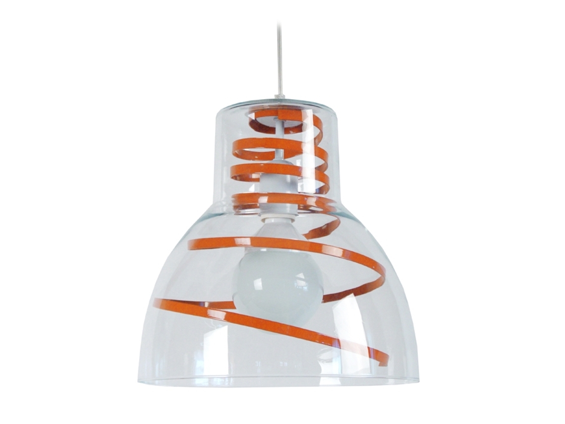 Candeeiro de Suspensão TOSEL Cloche Verre Metal 12577 Transparente e ...