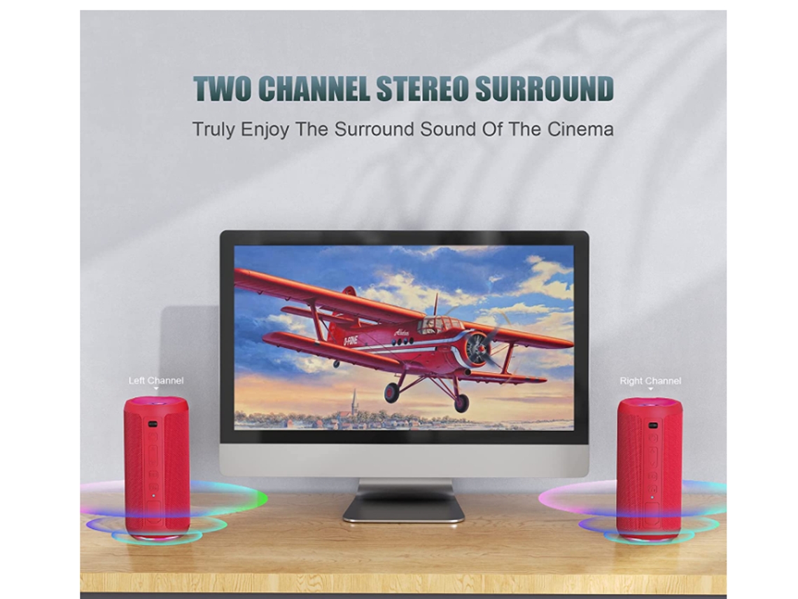 Colunas Bluetooth CHRONUS com Luz Led Volume Mais Alto e Graves ...