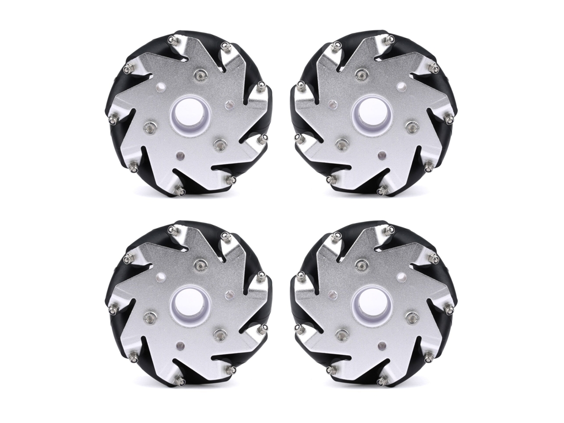 Roda Mecanum com Acoplamentos de Metal Carro Robô Inteligente Peças Do ...