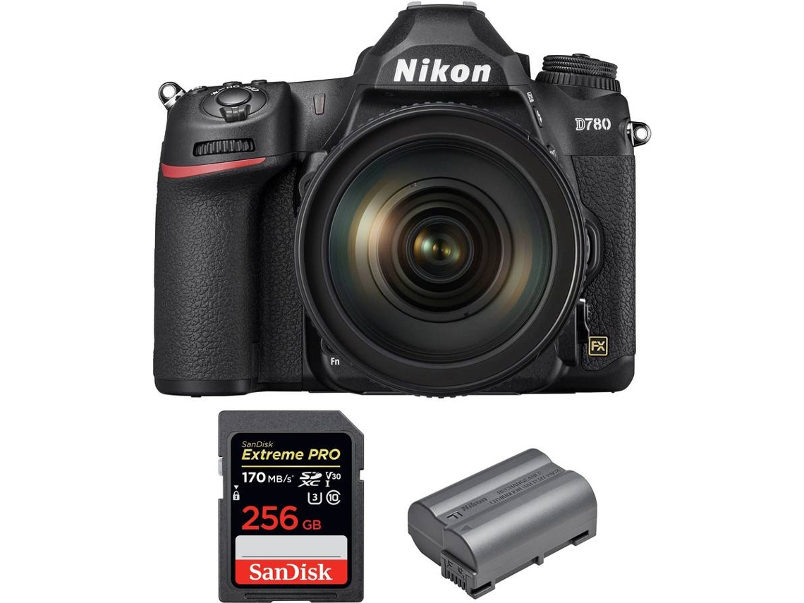 Kit Máquina Fotográfica NIKON D780 + 24-120mm f/4G ED VR + SanDisk 256 ...