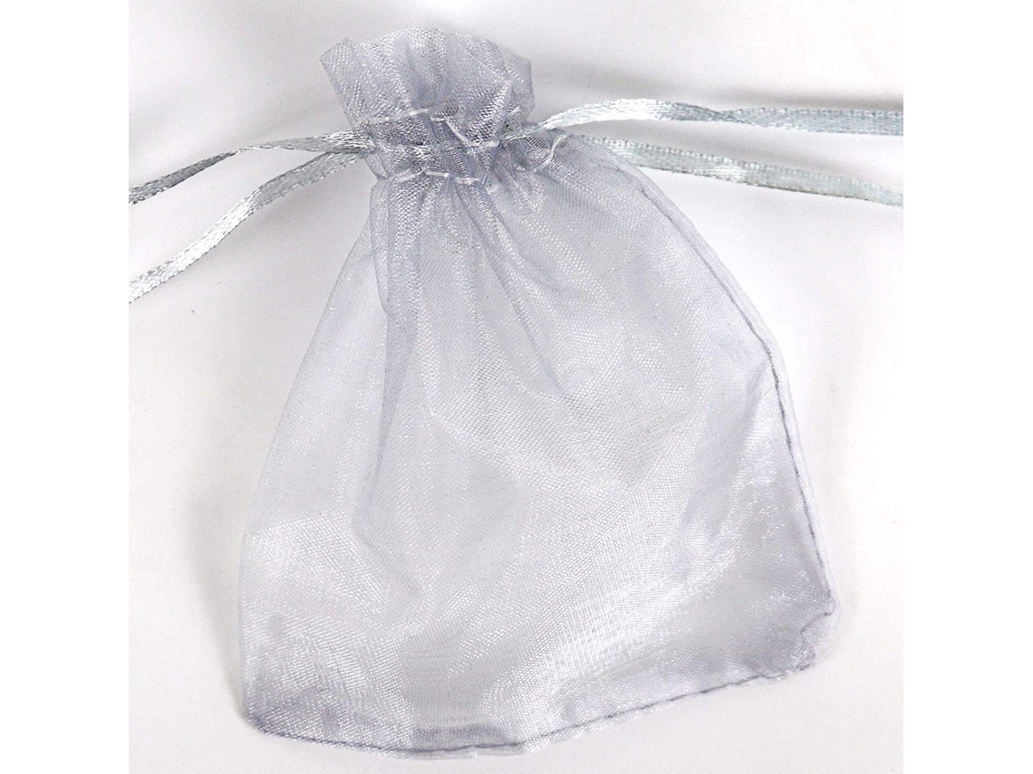 Sacos de Presente Pequenos com Cordão Organza Grey 25-Pack | Worten.pt