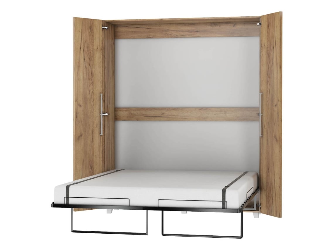 Cama Embutida AKL FURNITURE PRIVATE Teddy (Dourado - Madeira ...