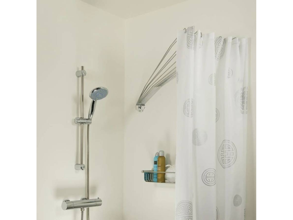 Sealskin Varão p/ cortina de duche canto estilo guarda-chuva cromado ...