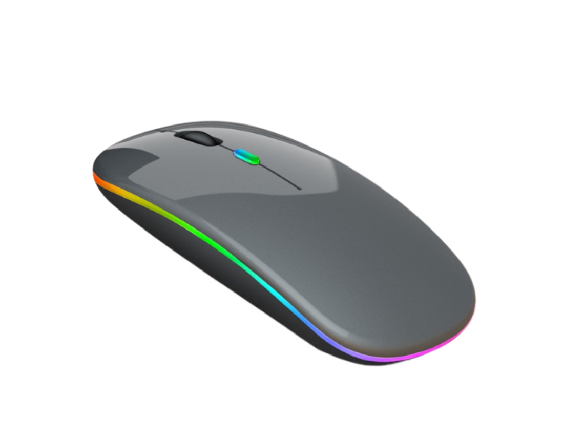 Rato Sem Fio De Brilho Gradiente, Mouse Silencioso Ultra Fino 2.4G ...